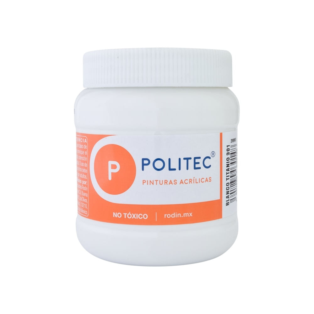 Pintura Acrílica Politec 301 Blanco de Titanio 250ml | Pinturas ...