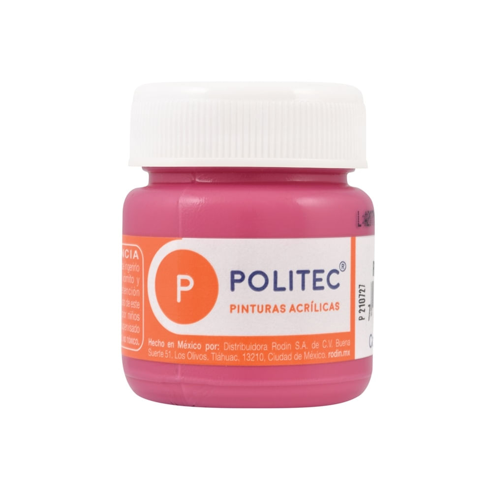 Pintura Acrílica Politec 337 Rosa Mexicano 30ml | Pinturas | OfficeMax - Office Max