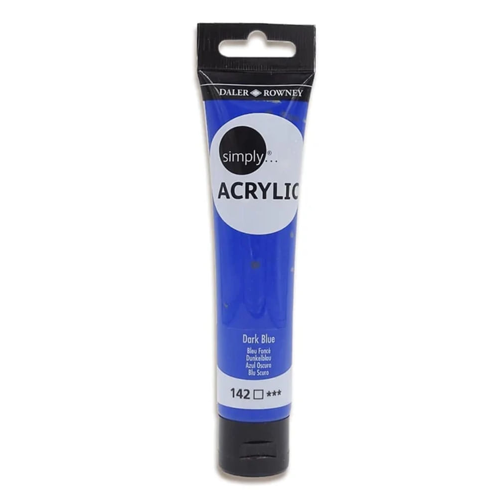 Pintura Acrílica Daler & Rowney Simply 142 Dark Blue 75ml | Pinturas ...