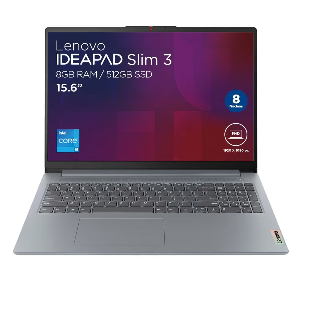 Laptop Lenovo Slim3 15.6", Core i5, SSD 512GB, Windows 11 - Office Max
