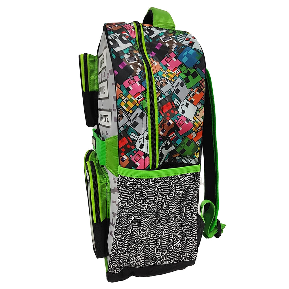 Mochila Ruz Minecraft Steve Alex y Creeper | Mochilas Escolares ...