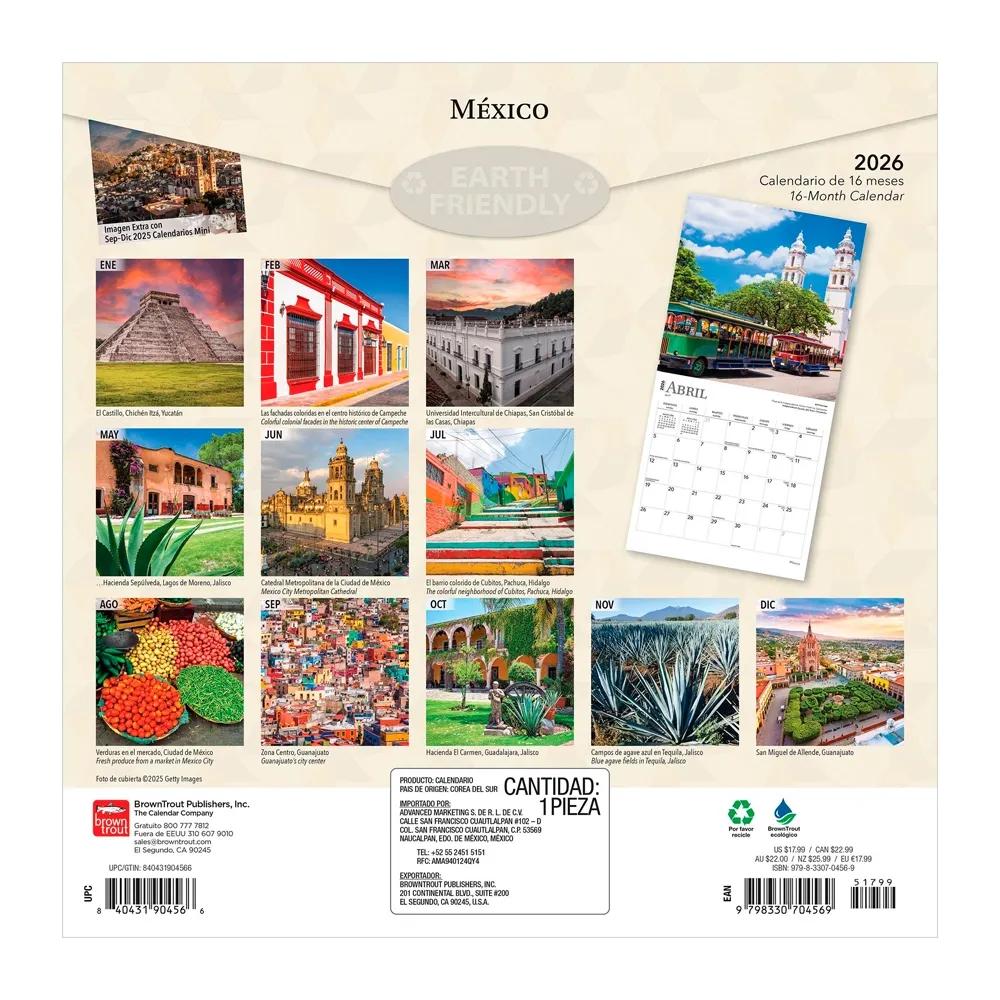 Calendario 2026 México, cultura y diseño | OfficeMax - Office Max