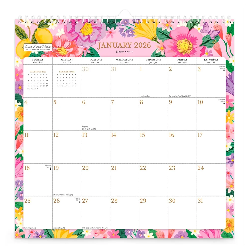 Calendario 2026 Bonnie Marcus, diseño exclusivo | OfficeMax - Office Max