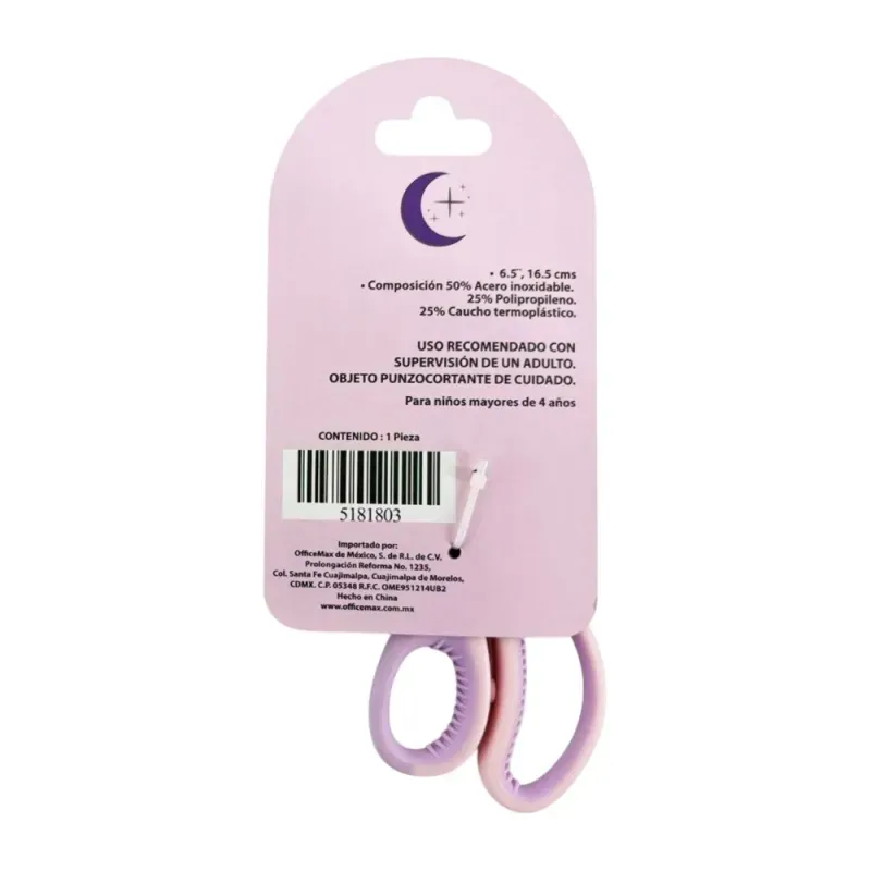 Tijeras rosas constelaciones | Resistentes y prácticas - Office Max