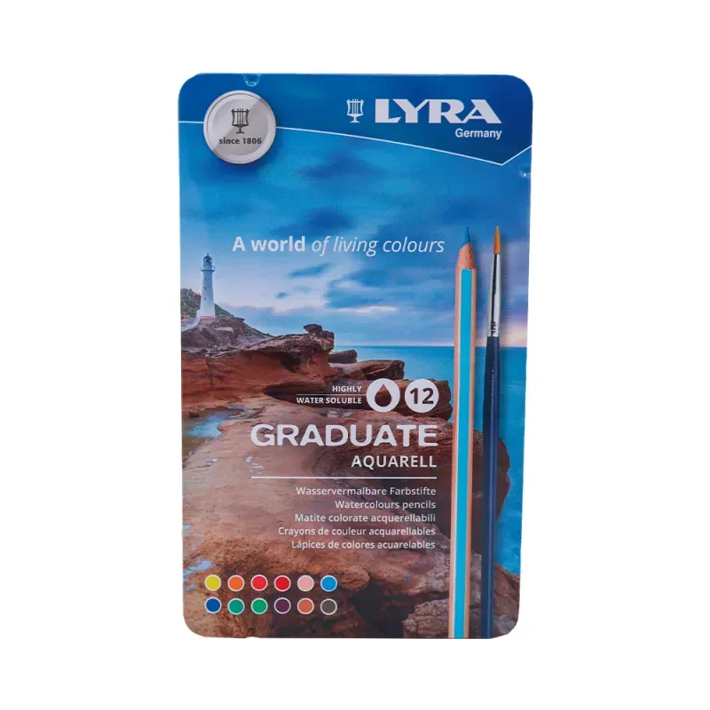Lata de acuarelas Lyra Graduate | 12 colores | Premium - Office Max